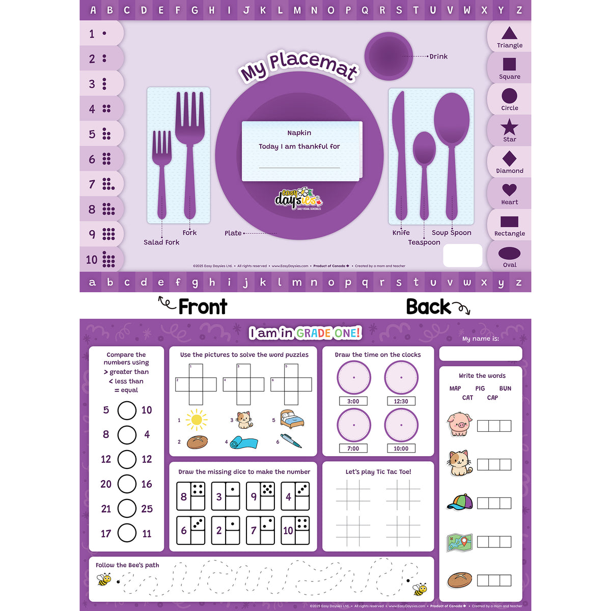 My Placemat - Grade One – Easy Daysies