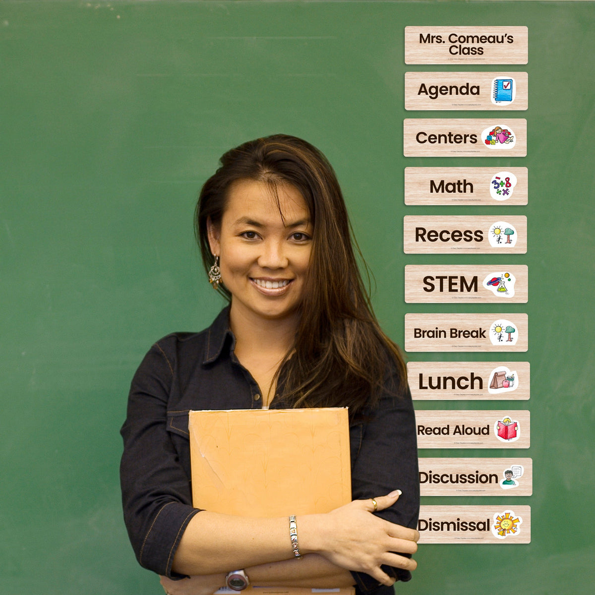 Wood Style Classroom Schedule Magnets – Easy Daysies