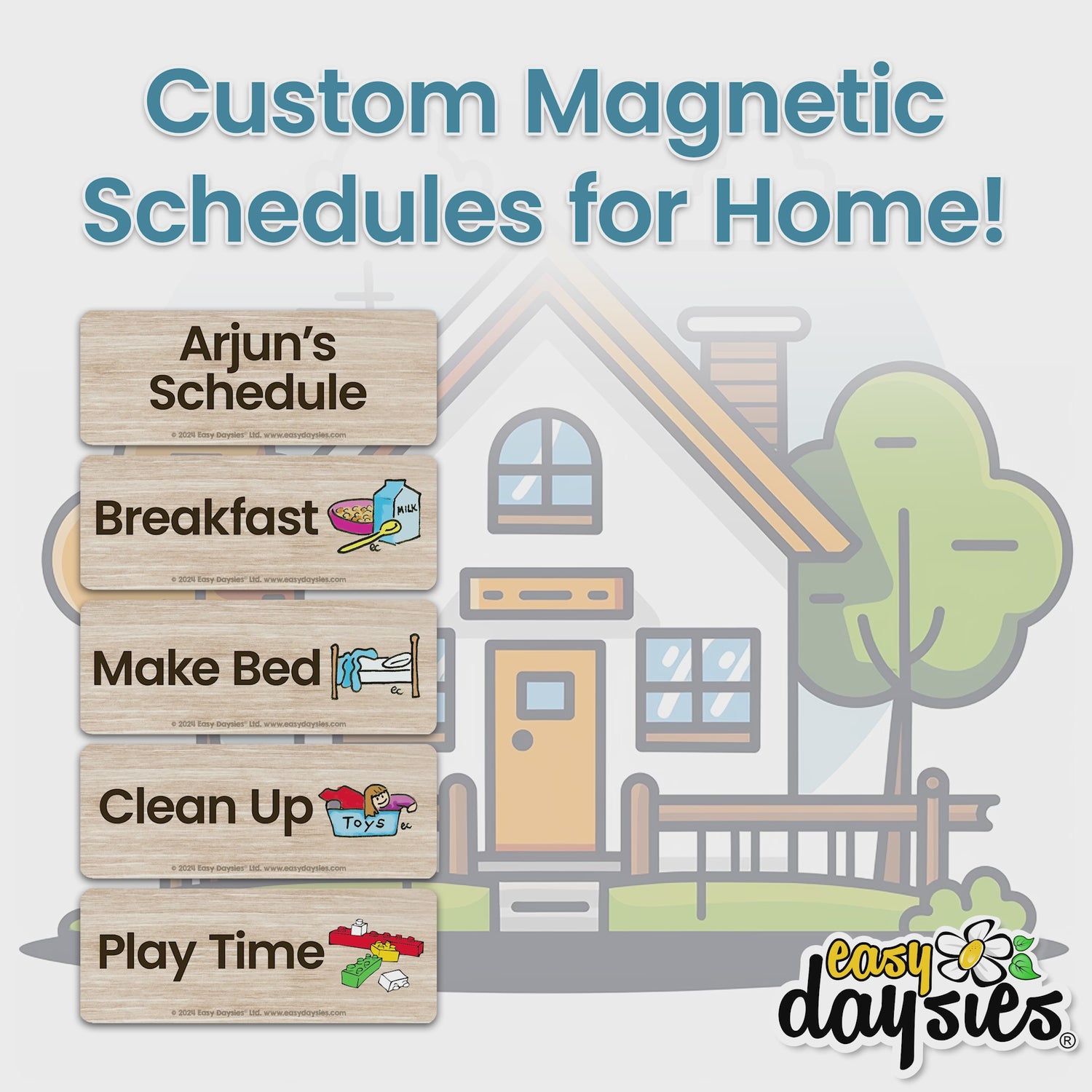 Customizable "Shape of the Day" Visual Home Schedules - MAGNETIC - $1 ...